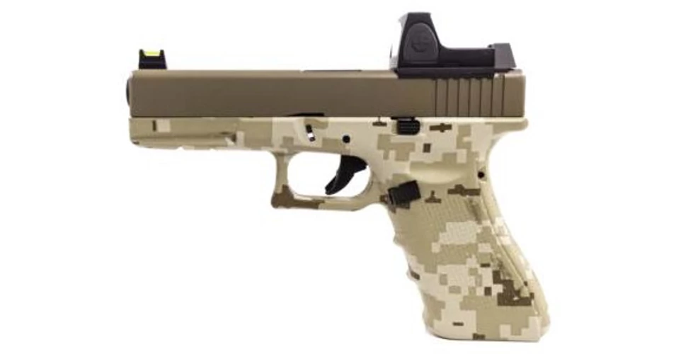 Raven Glock17 airsoft GBB pisztoly Digi Desert/Tan GEN.4 BDS Red-dot